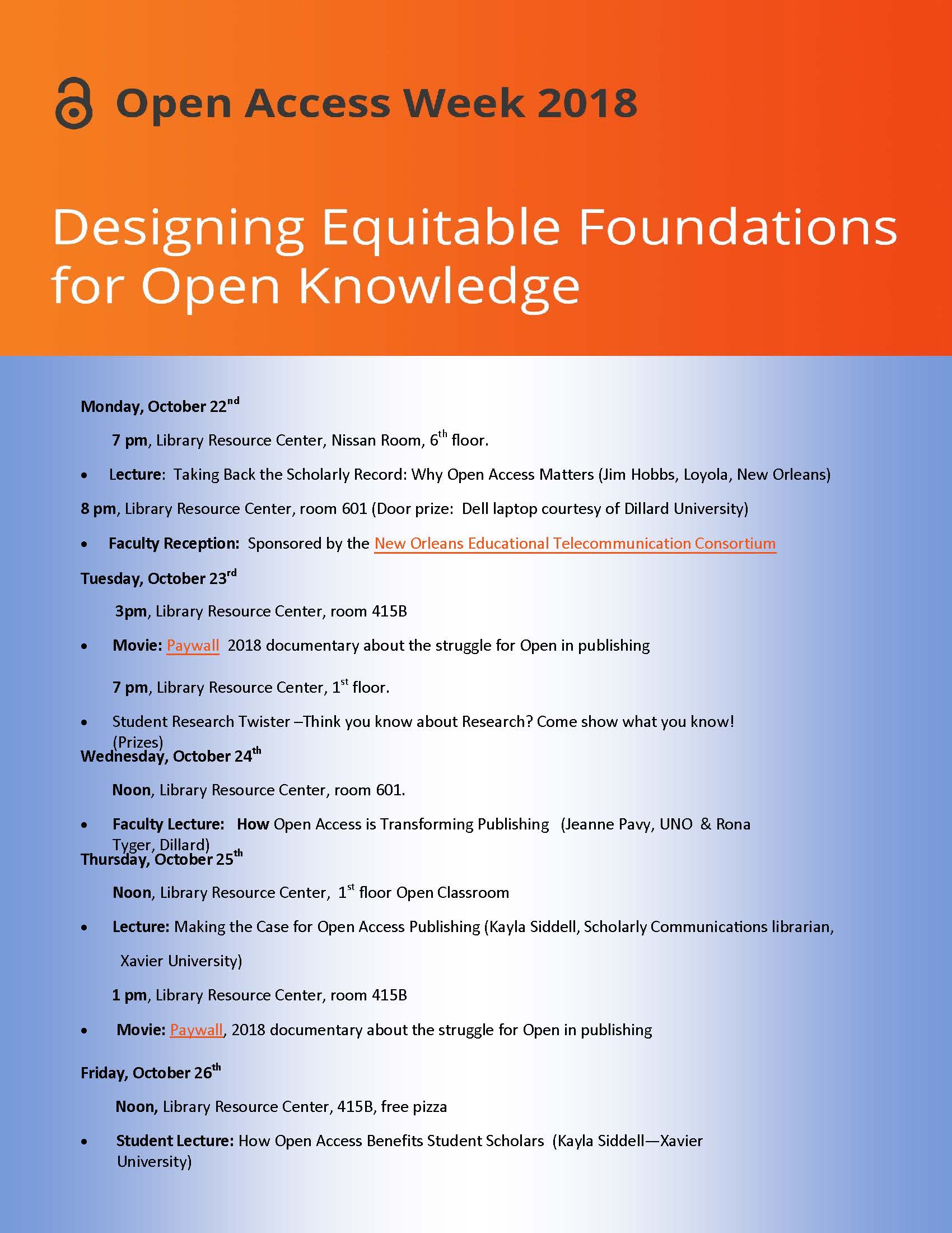 Open Access Week: October 22-26 – CAT FooD