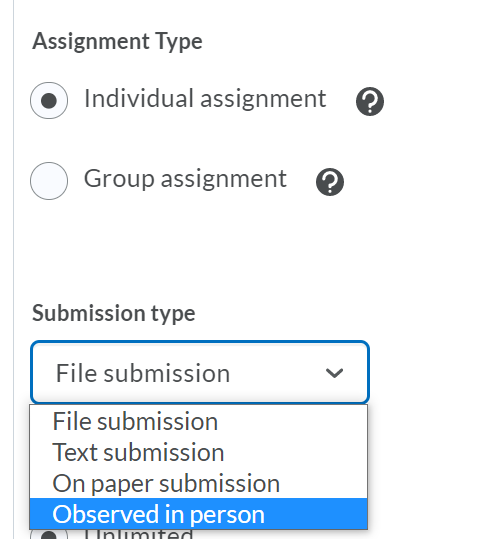 Brightspace Tip #205: ‘Observed in Person’ Assignments – CAT FooD